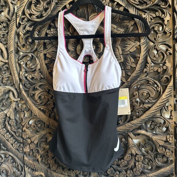 Nike | Swim | New Nike Tankini Swim Top Womens Small 56 Black White ...